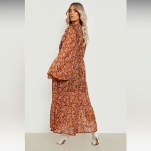 Boohoo Plus | Dresses | Boohoo Plus Chiffon Floral Maxi Dress | Poshmark